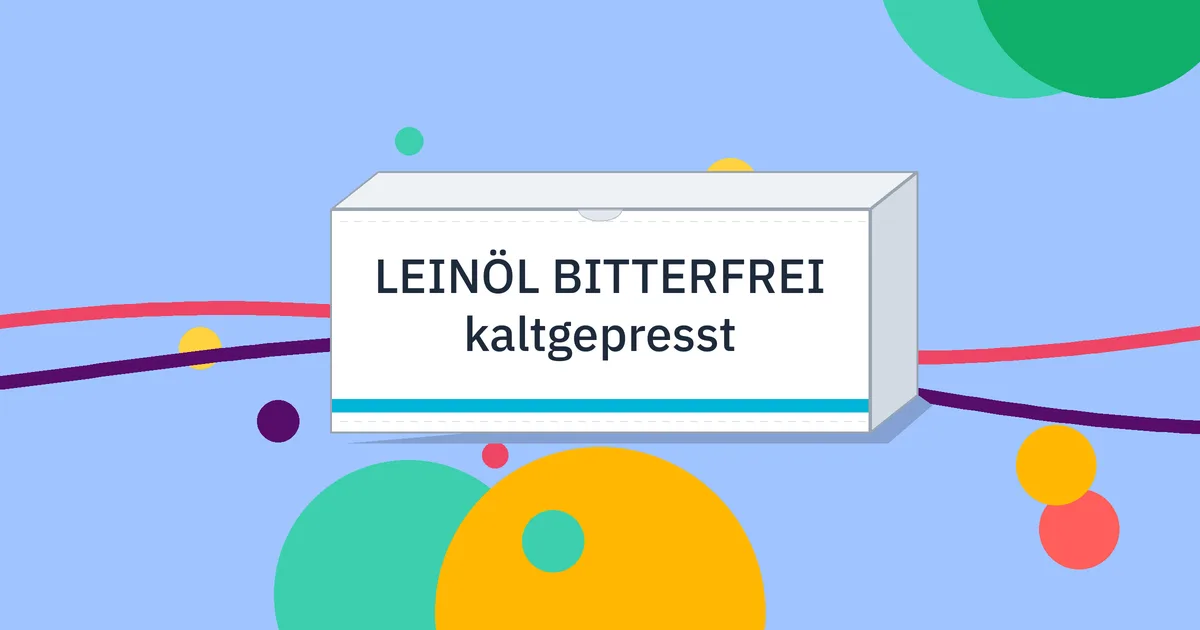 Symbolbild: Packung mit der Aufschrift LEINÖL BITTERFREI kaltgepresst (PZN 01161679) – Verfügbarkeit und Bezug in Apotheken in Frankfurt am Main