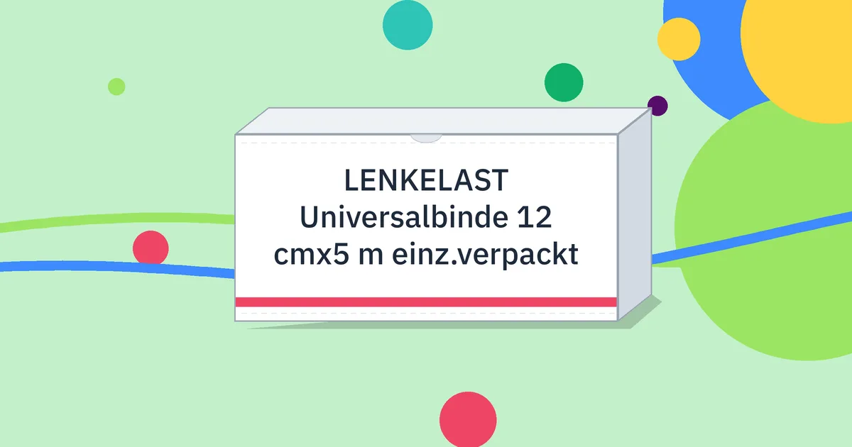 Symbolbild: Packung mit der Aufschrift LENKELAST Universalbinde 12 cmx5 m einz.verpackt (PZN 10931449) – Verfügbarkeit und Bezug in Apotheken in Frankfurt am Main