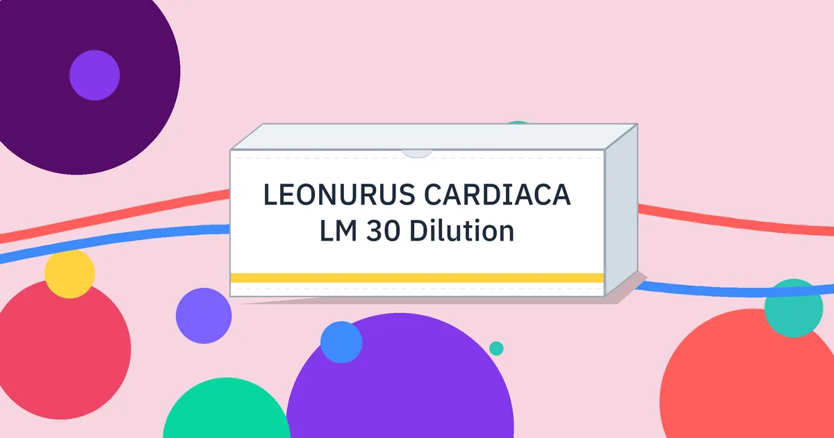 Symbolbild: Packung mit der Aufschrift LEONURUS CARDIACA LM 30 Dilution (PZN 13526117) – Verfügbarkeit und Bezug in Apotheken in Frankfurt am Main