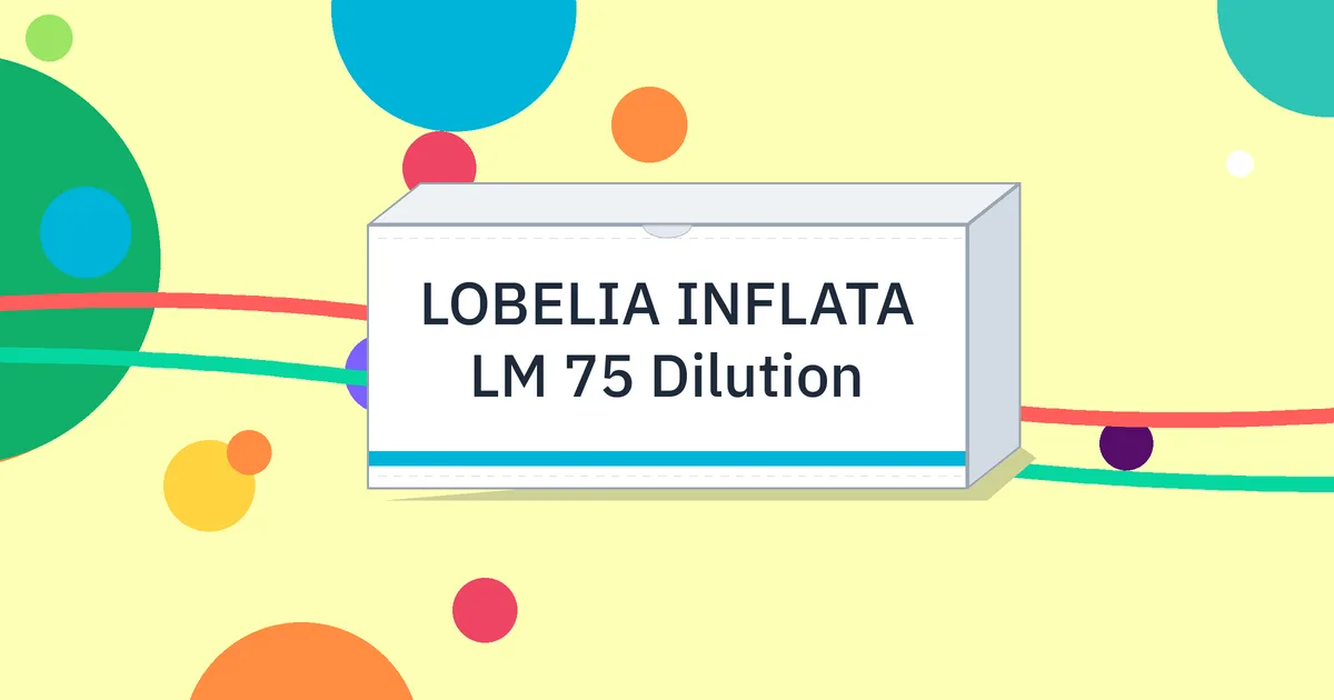 Symbolbild: Packung mit der Aufschrift LOBELIA INFLATA LM 75 Dilution (PZN 13534111) – Verfügbarkeit und Bezug in Apotheken in Frankfurt am Main
