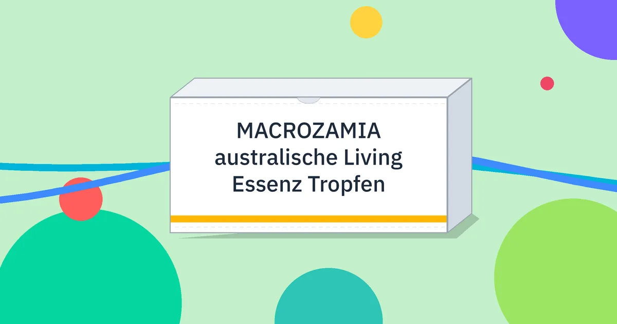 Symbolbild: Packung mit der Aufschrift MACROZAMIA australische Living Essenz Tropfen (PZN 05010109) – Verfügbarkeit und Bezug in Apotheken in Frankfurt am Main