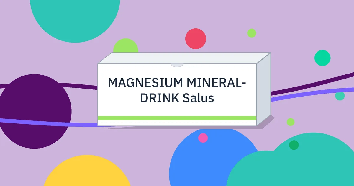 Symbolbild: Packung mit der Aufschrift MAGNESIUM MINERAL-DRINK Salus (PZN 03425183) – Verfügbarkeit und Bezug in Apotheken in Frankfurt am Main