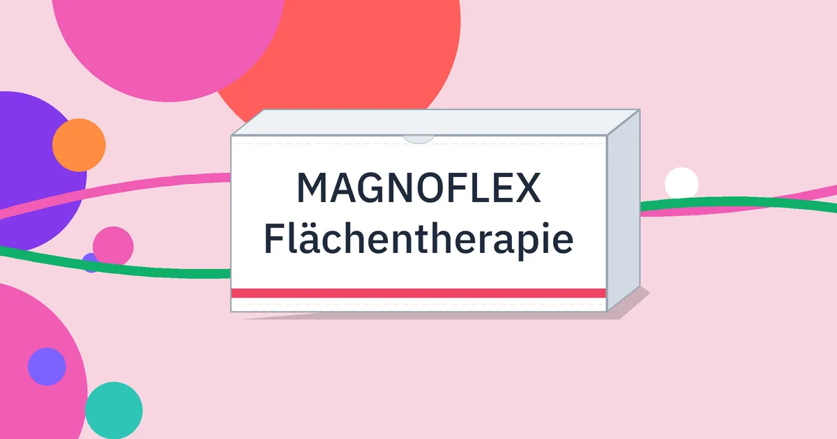 Symbolbild: Packung mit der Aufschrift MAGNOFLEX Flächentherapie (PZN 06641651) – Verfügbarkeit und Bezug in Apotheken in Frankfurt am Main