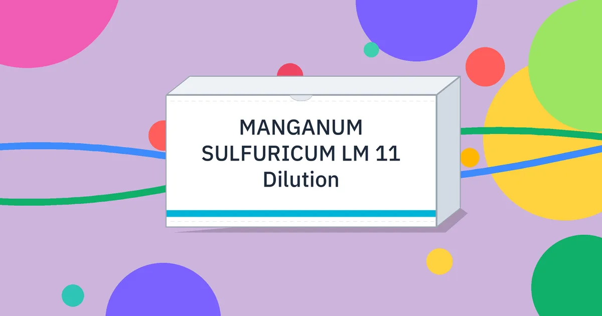 Symbolbild: Packung mit der Aufschrift MANGANUM SULFURICUM LM 11 Dilution (PZN 12945987) – Verfügbarkeit und Bezug in Apotheken in Frankfurt am Main