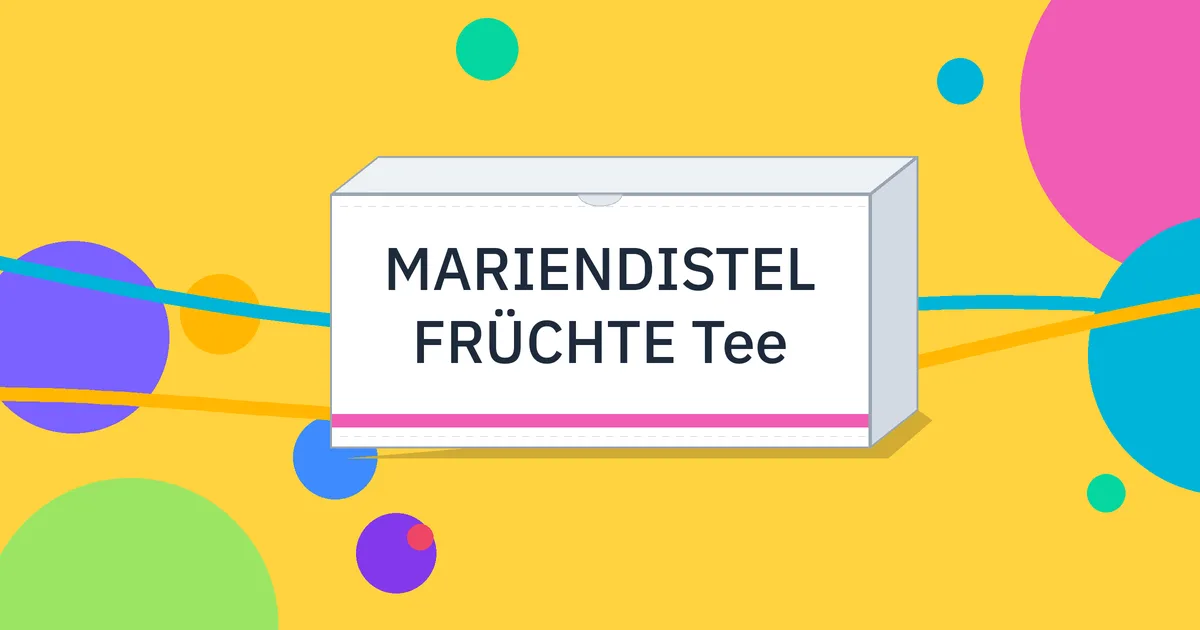Symbolbild: Packung mit der Aufschrift MARIENDISTEL FRÜCHTE Tee (PZN 05467180) – Verfügbarkeit und Bezug in Apotheken in Frankfurt am Main