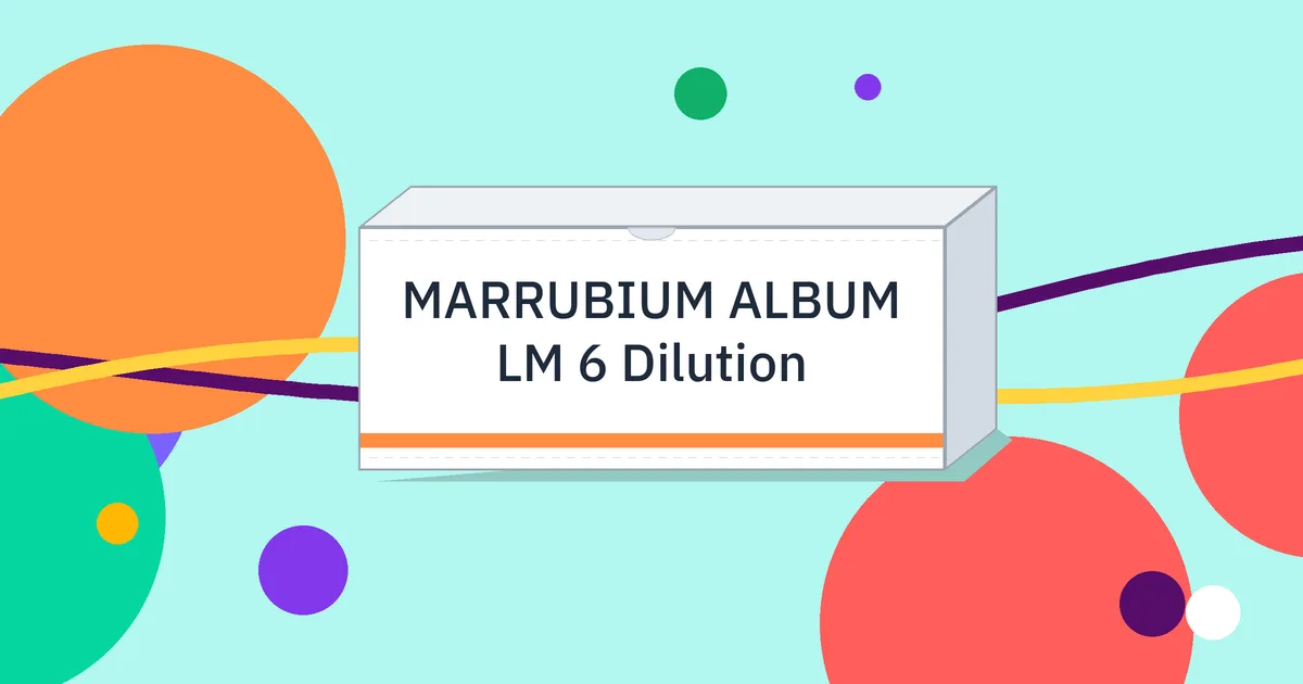 Symbolbild: Packung mit der Aufschrift MARRUBIUM ALBUM LM 6 Dilution (PZN 13601818) – Verfügbarkeit und Bezug in Apotheken in Frankfurt am Main