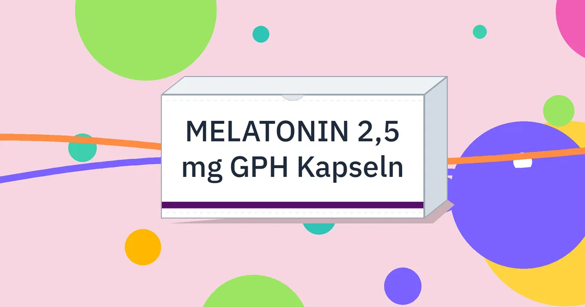 Symbolbild: Packung mit der Aufschrift MELATONIN 2,5 mg GPH Kapseln (PZN 09915793) – Verfügbarkeit und Bezug in Apotheken in Frankfurt am Main