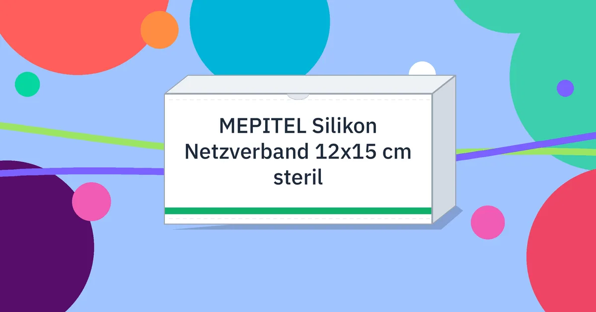 Symbolbild: Packung mit der Aufschrift MEPITEL Silikon Netzverband 12x15 cm steril (PZN 17832934) – Verfügbarkeit und Bezug in Apotheken in Frankfurt am Main