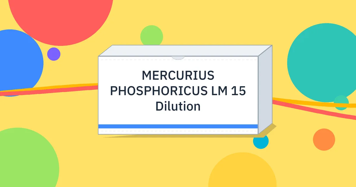 Symbolbild: Packung mit der Aufschrift MERCURIUS PHOSPHORICUS LM 15 Dilution (PZN 12952734) – Verfügbarkeit und Bezug in Apotheken in Frankfurt am Main