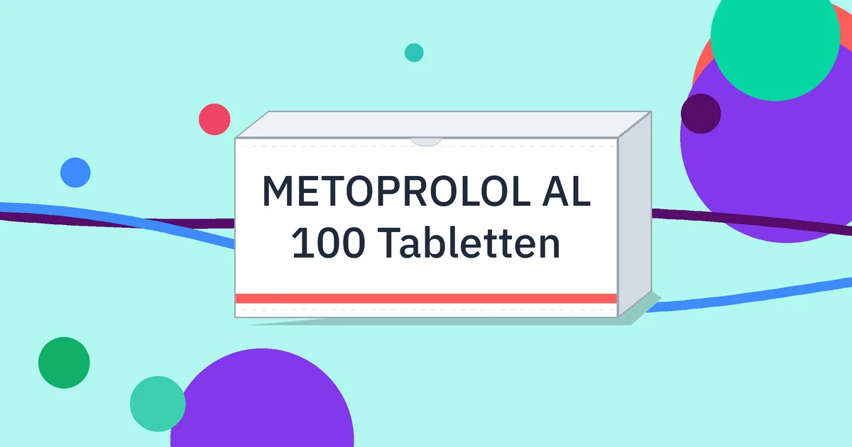 Symbolbild: Packung mit der Aufschrift METOPROLOL AL 100 Tabletten (PZN 04751513) – Verfügbarkeit und Bezug in Apotheken in Frankfurt am Main