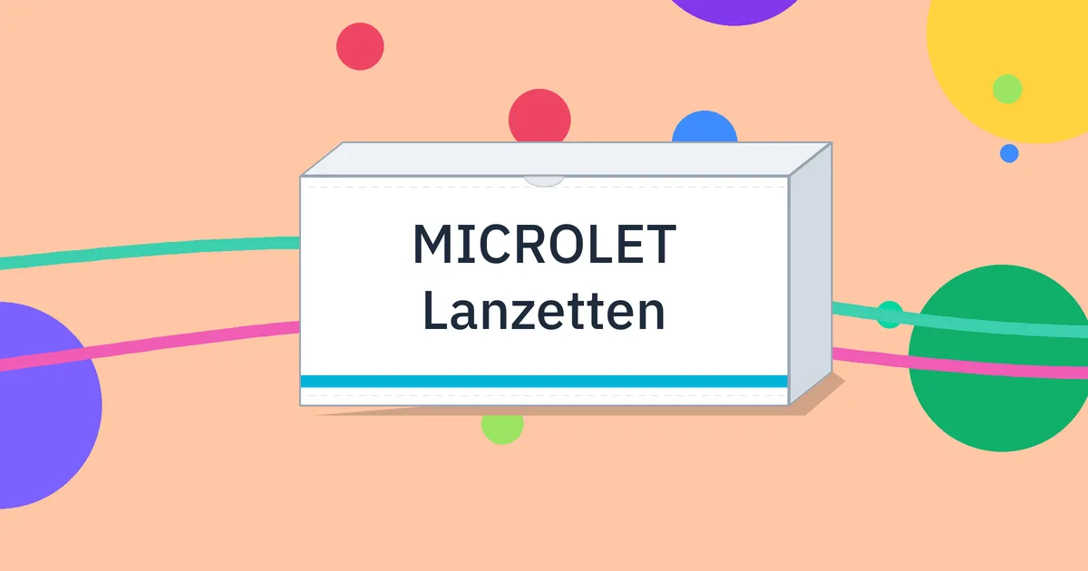 Symbolbild: Packung mit der Aufschrift MICROLET Lanzetten (PZN 16164910) – Verfügbarkeit und Bezug in Apotheken in Frankfurt am Main
