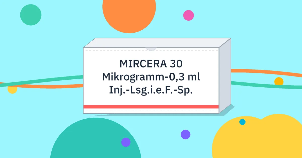Symbolbild: Packung mit der Aufschrift MIRCERA 30 Mikrogramm-0,3 ml Inj.-Lsg.i.e.F.-Sp. (PZN 14409773) – Verfügbarkeit und Bezug in Apotheken in Frankfurt am Main