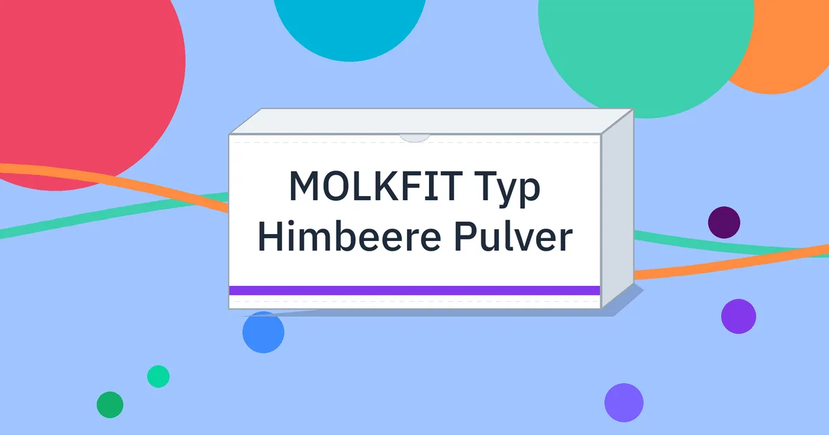 Symbolbild: Packung mit der Aufschrift MOLKFIT Typ Himbeere Pulver (PZN 00240282) – Verfügbarkeit und Bezug in Apotheken in Frankfurt am Main