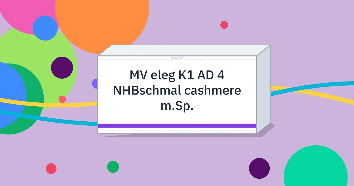Symbolbild: Packung mit der Aufschrift MV eleg K1 AD 4 NHBschmal cashmere m.Sp. (PZN 15673101) – Verfügbarkeit und Bezug in Apotheken in Frankfurt am Main