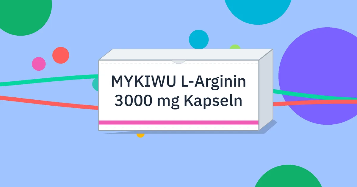 Symbolbild: Packung mit der Aufschrift MYKIWU L-Arginin 3000 mg Kapseln (PZN 20121326) – Verfügbarkeit und Bezug in Apotheken in Frankfurt am Main