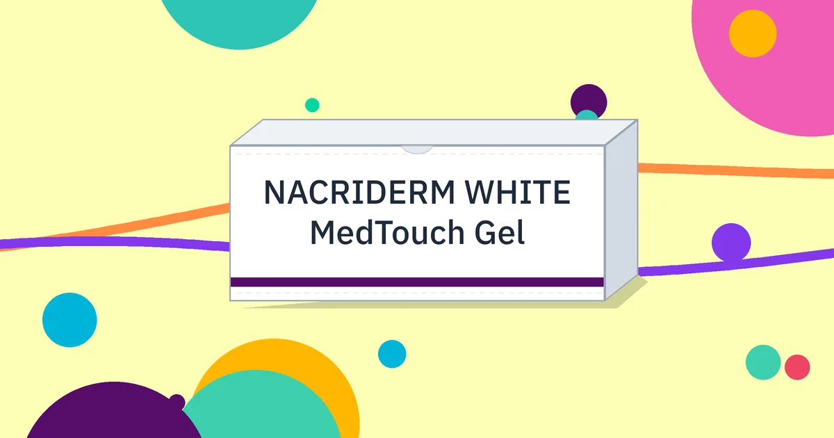 Symbolbild: Packung mit der Aufschrift NACRIDERM WHITE MedTouch Gel (PZN 10519482) – Verfügbarkeit und Bezug in Apotheken in Frankfurt am Main