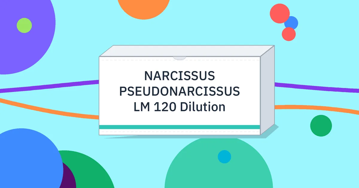 Symbolbild: Packung mit der Aufschrift NARCISSUS PSEUDONARCISSUS LM 120 Dilution (PZN 13616174) – Verfügbarkeit und Bezug in Apotheken in Frankfurt am Main
