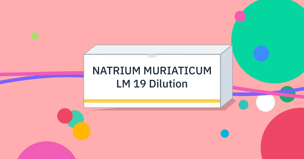 Symbolbild: Packung mit der Aufschrift NATRIUM MURIATICUM LM 19 Dilution (PZN 12965323) – Verfügbarkeit und Bezug in Apotheken in Frankfurt am Main