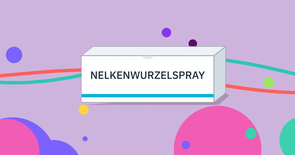 Symbolbild: Packung mit der Aufschrift NELKENWURZELSPRAY (PZN 11873932) – Verfügbarkeit und Bezug in Apotheken in Frankfurt am Main