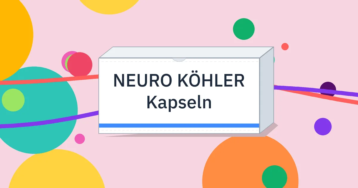 Symbolbild: Packung mit der Aufschrift NEURO KÖHLER Kapseln (PZN 20045298) – Verfügbarkeit und Bezug in Apotheken in Frankfurt am Main