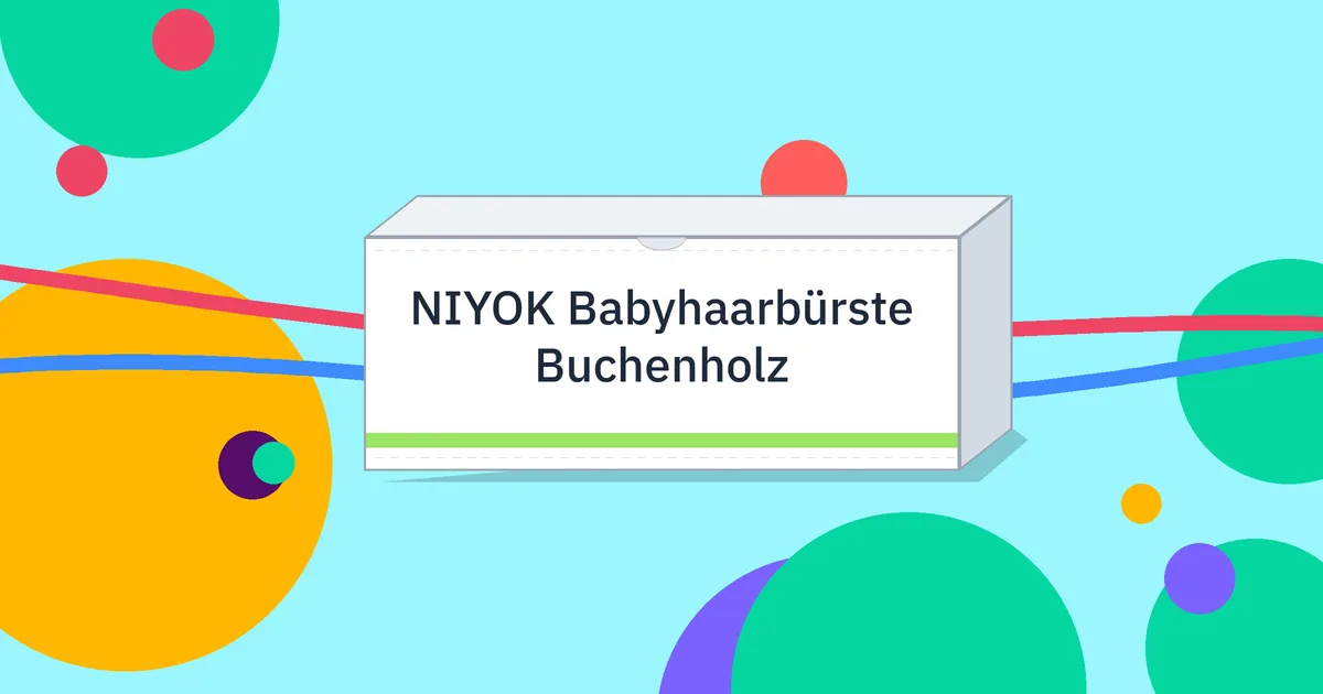 Symbolbild: Packung mit der Aufschrift NIYOK Babyhaarbürste Buchenholz (PZN 19548019) – Verfügbarkeit und Bezug in Apotheken in Frankfurt am Main