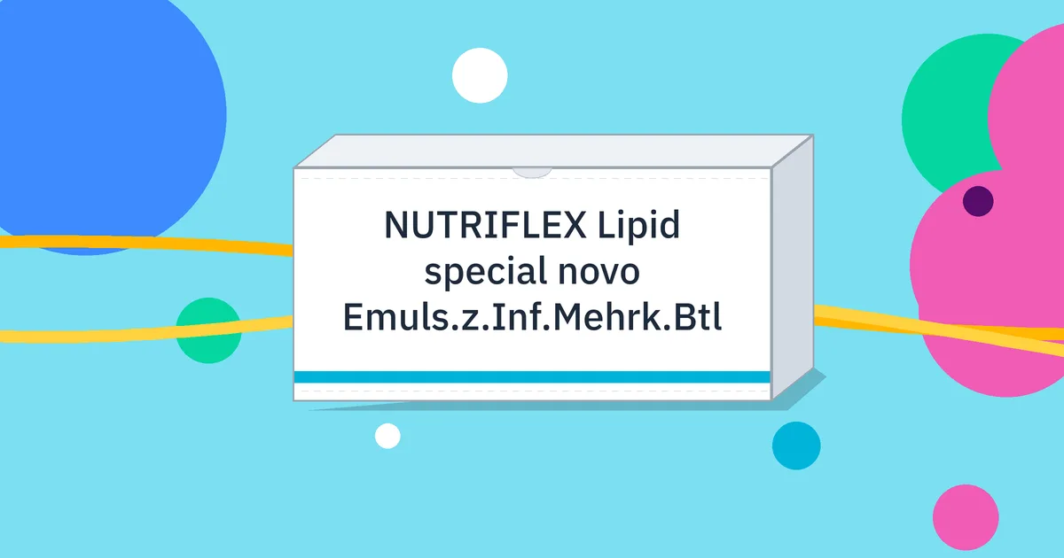 Symbolbild: Packung mit der Aufschrift NUTRIFLEX Lipid special novo Emuls.z.Inf.Mehrk.Btl (PZN 13872374) – Verfügbarkeit und Bezug in Apotheken in Frankfurt am Main