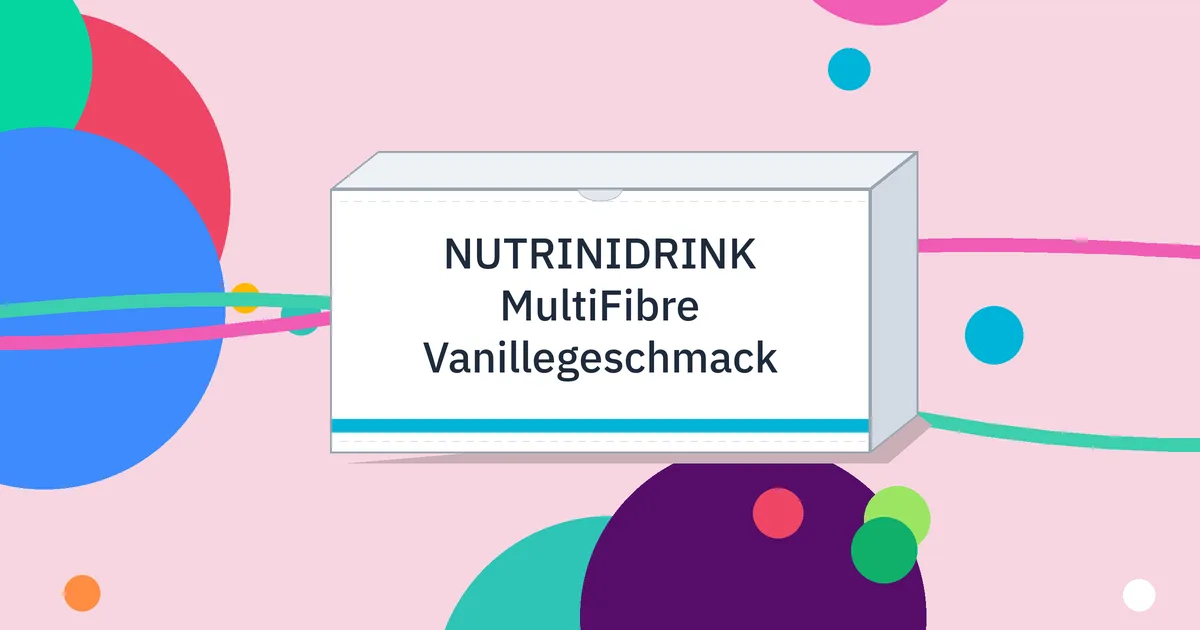 Symbolbild: Packung mit der Aufschrift NUTRINIDRINK MultiFibre Vanillegeschmack (PZN 06327475) – Verfügbarkeit und Bezug in Apotheken in Frankfurt am Main