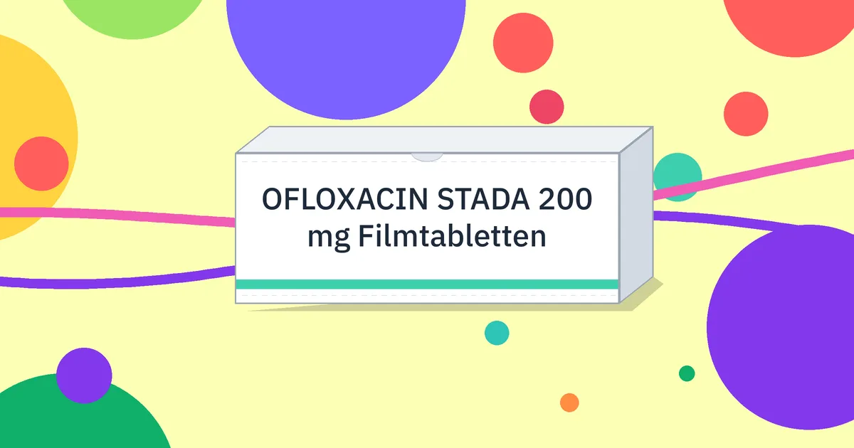 Symbolbild: Packung mit der Aufschrift OFLOXACIN STADA 200 mg Filmtabletten (PZN 01592563) – Verfügbarkeit und Bezug in Apotheken in Frankfurt am Main