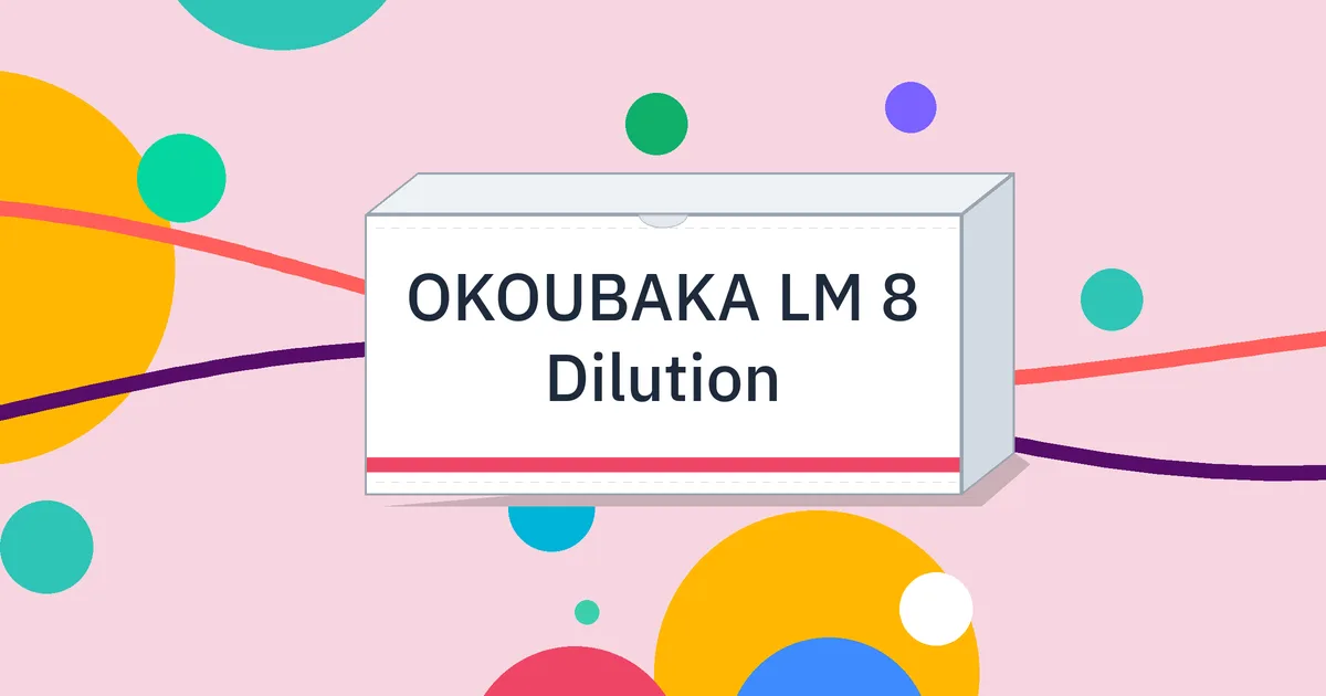 Symbolbild: Packung mit der Aufschrift OKOUBAKA LM 8 Dilution (PZN 12970732) – Verfügbarkeit und Bezug in Apotheken in Frankfurt am Main