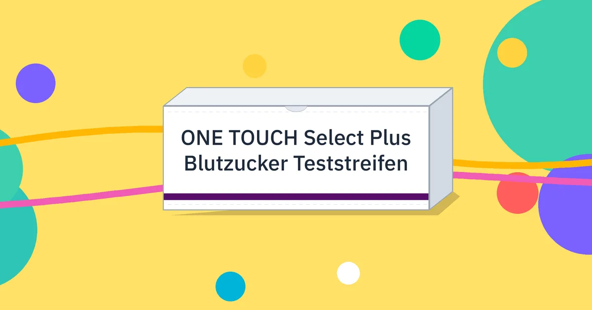 Symbolbild: Packung mit der Aufschrift ONE TOUCH Select Plus Blutzucker Teststreifen (PZN 10963219) – Verfügbarkeit und Bezug in Apotheken in Frankfurt am Main