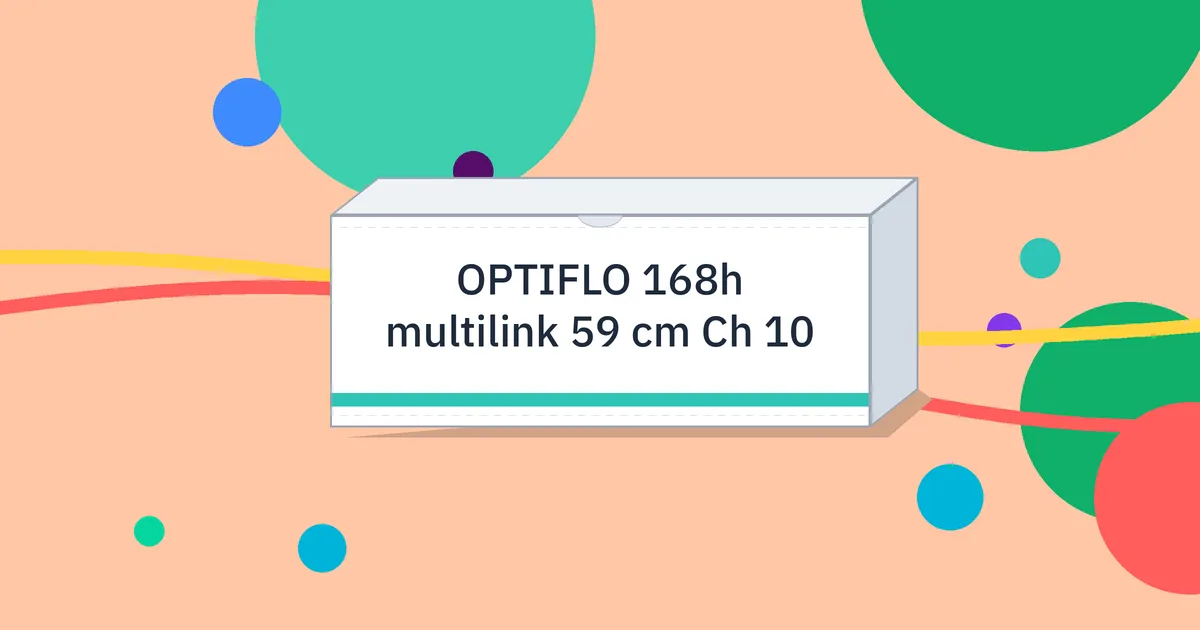 Symbolbild: Packung mit der Aufschrift OPTIFLO 168h multilink 59 cm Ch 10 (PZN 11648595) – Verfügbarkeit und Bezug in Apotheken in Frankfurt am Main