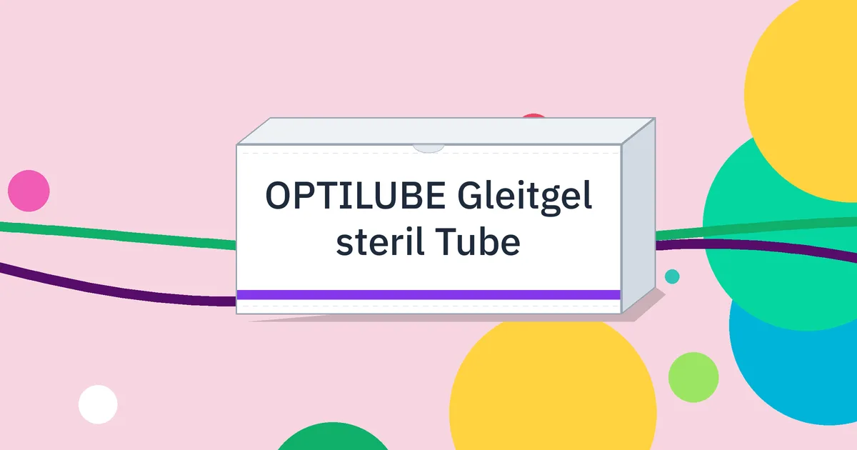 Symbolbild: Packung mit der Aufschrift OPTILUBE Gleitgel steril Tube (PZN 18037676) – Verfügbarkeit und Bezug in Apotheken in Frankfurt am Main