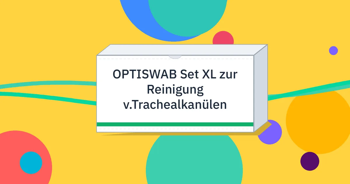 Symbolbild: Packung mit der Aufschrift OPTISWAB Set XL zur Reinigung v.Trachealkanülen (PZN 18121856) – Verfügbarkeit und Bezug in Apotheken in Frankfurt am Main