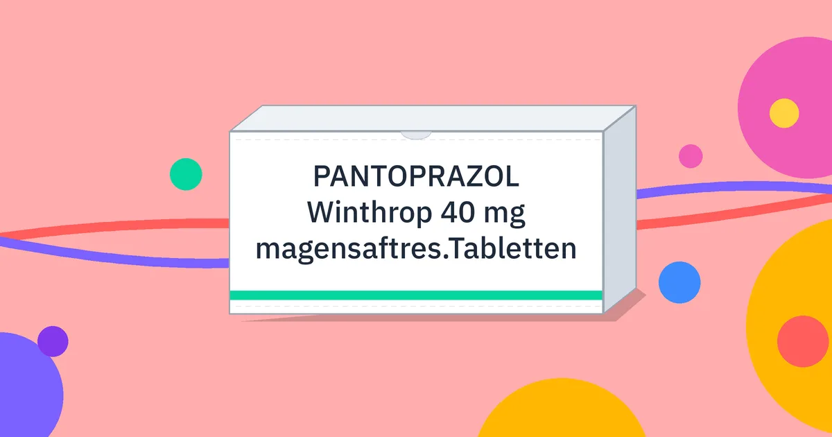Symbolbild: Packung mit der Aufschrift PANTOPRAZOL Winthrop 40 mg magensaftres.Tabletten (PZN 09190723) – Verfügbarkeit und Bezug in Apotheken in Frankfurt am Main