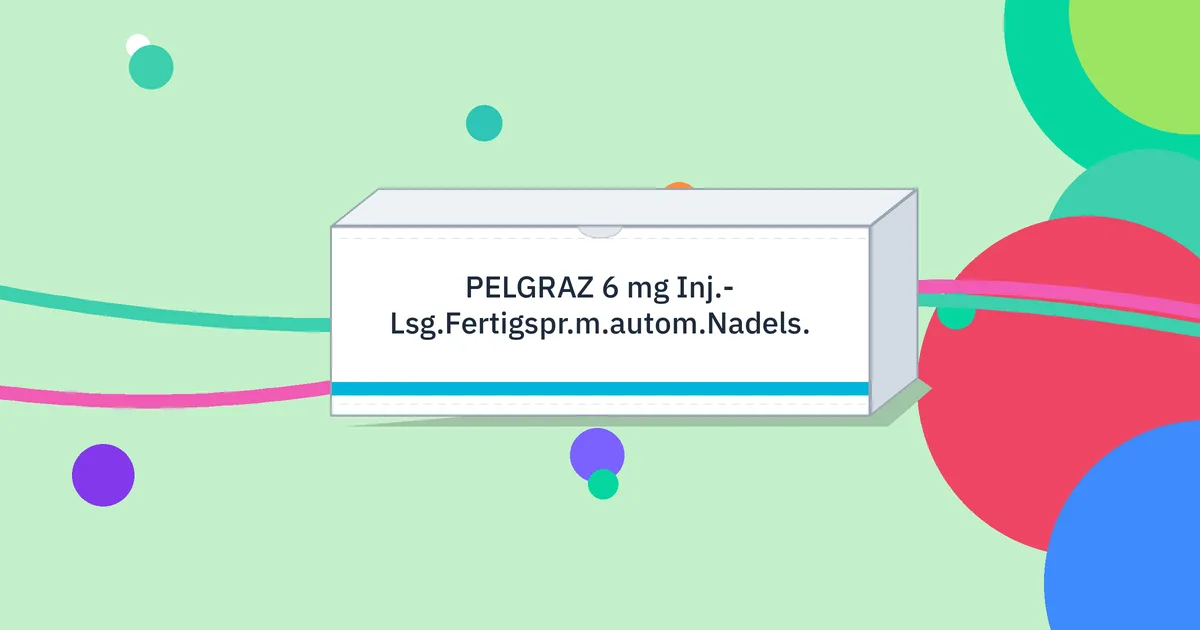 Symbolbild: Packung mit der Aufschrift PELGRAZ 6 mg Inj.-Lsg.Fertigspr.m.autom.Nadels. (PZN 15384093) – Verfügbarkeit und Bezug in Apotheken in Frankfurt am Main