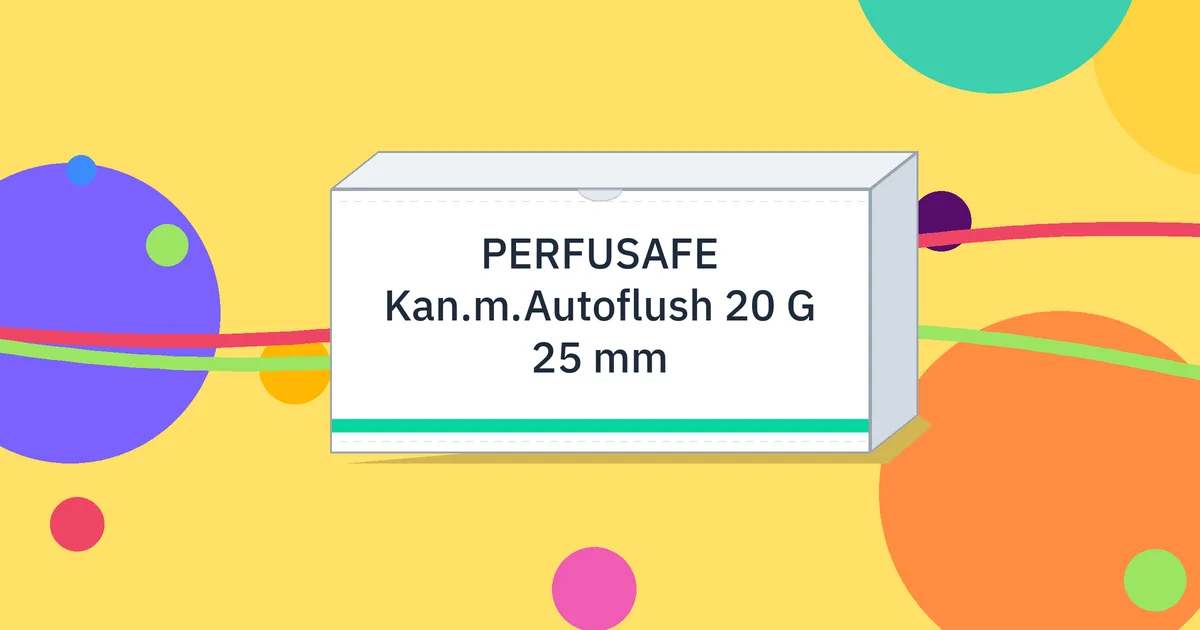 Symbolbild: Packung mit der Aufschrift PERFUSAFE Kan.m.Autoflush 20 G 25 mm (PZN 06556402) – Verfügbarkeit und Bezug in Apotheken in Frankfurt am Main