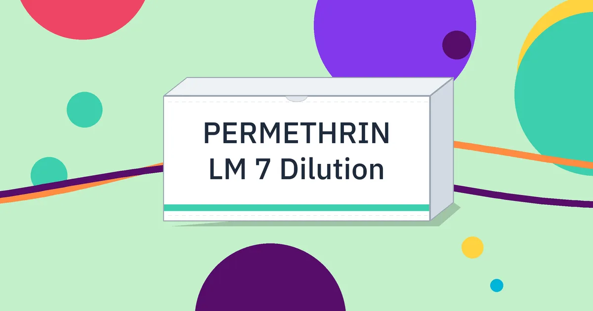 Symbolbild: Packung mit der Aufschrift PERMETHRIN LM 7 Dilution (PZN 13635496) – Verfügbarkeit und Bezug in Apotheken in Frankfurt am Main