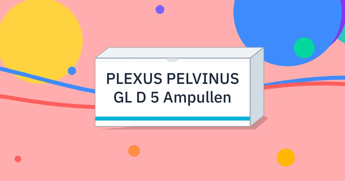 Symbolbild: Packung mit der Aufschrift PLEXUS PELVINUS GL D 5 Ampullen (PZN 02951917) – Verfügbarkeit und Bezug in Apotheken in Frankfurt am Main
