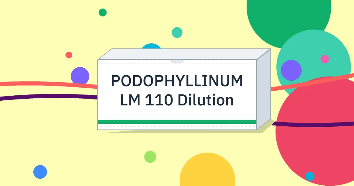 Symbolbild: Packung mit der Aufschrift PODOPHYLLINUM LM 110 Dilution (PZN 13661312) – Verfügbarkeit und Bezug in Apotheken in Frankfurt am Main