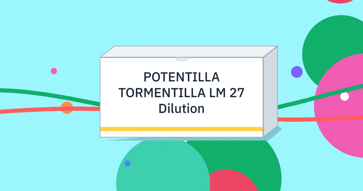 Symbolbild: Packung mit der Aufschrift POTENTILLA TORMENTILLA LM 27 Dilution (PZN 13665818) – Verfügbarkeit und Bezug in Apotheken in Frankfurt am Main