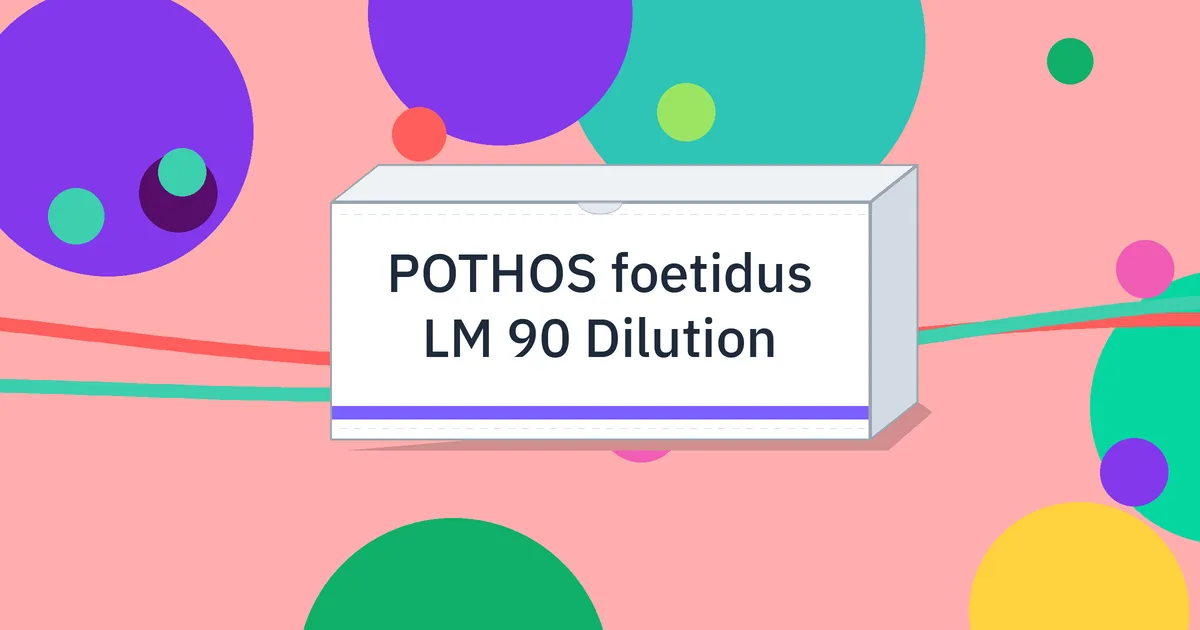 Symbolbild: Packung mit der Aufschrift POTHOS foetidus LM 90 Dilution (PZN 13666396) – Verfügbarkeit und Bezug in Apotheken in Frankfurt am Main