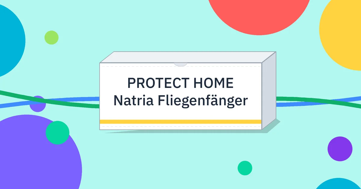 Symbolbild: Packung mit der Aufschrift PROTECT HOME Natria Fliegenfänger (PZN 14361701) – Verfügbarkeit und Bezug in Apotheken in Frankfurt am Main
