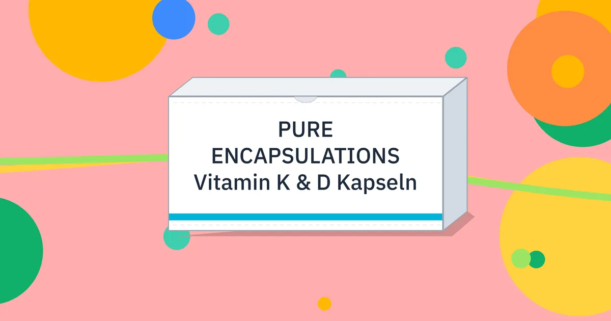 Symbolbild: Packung mit der Aufschrift PURE ENCAPSULATIONS Vitamin K & D Kapseln (PZN 19432995) – Verfügbarkeit und Bezug in Apotheken in Frankfurt am Main