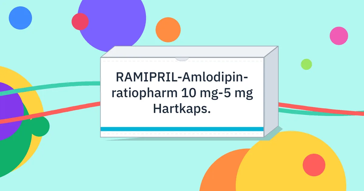 Symbolbild: Packung mit der Aufschrift RAMIPRIL-Amlodipin-ratiopharm 10 mg-5 mg Hartkaps. (PZN 13752836) – Verfügbarkeit und Bezug in Apotheken in Frankfurt am Main