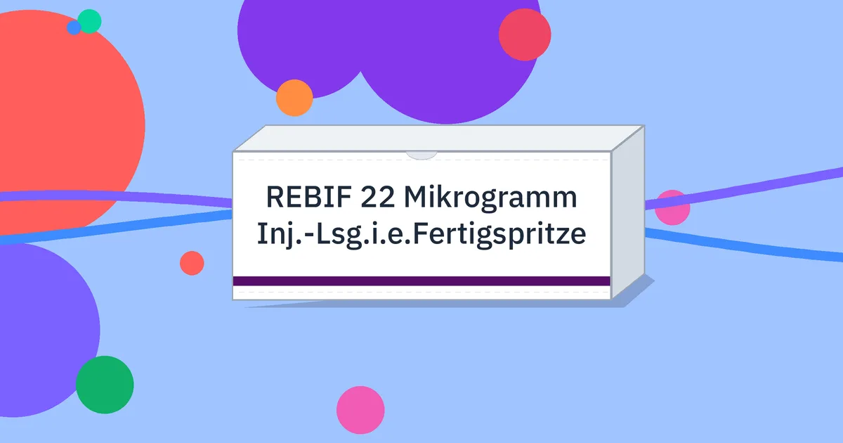 Symbolbild: Packung mit der Aufschrift REBIF 22 Mikrogramm Inj.-Lsg.i.e.Fertigspritze (PZN 13924987) – Verfügbarkeit und Bezug in Apotheken in Frankfurt am Main