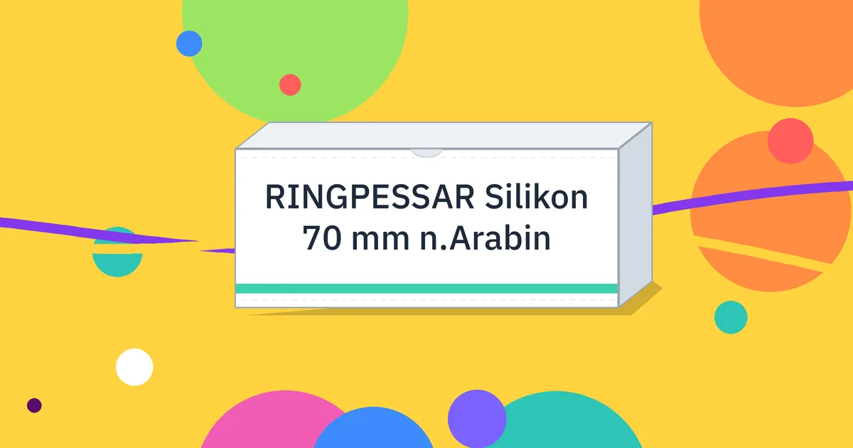 Symbolbild: Packung mit der Aufschrift RINGPESSAR Silikon 70 mm n.Arabin (PZN 00242217) – Verfügbarkeit und Bezug in Apotheken in Frankfurt am Main