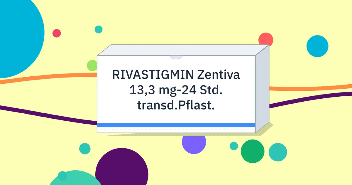 Symbolbild: Packung mit der Aufschrift RIVASTIGMIN Zentiva 13,3 mg-24 Std. transd.Pflast. (PZN 16778440) – Verfügbarkeit und Bezug in Apotheken in Frankfurt am Main