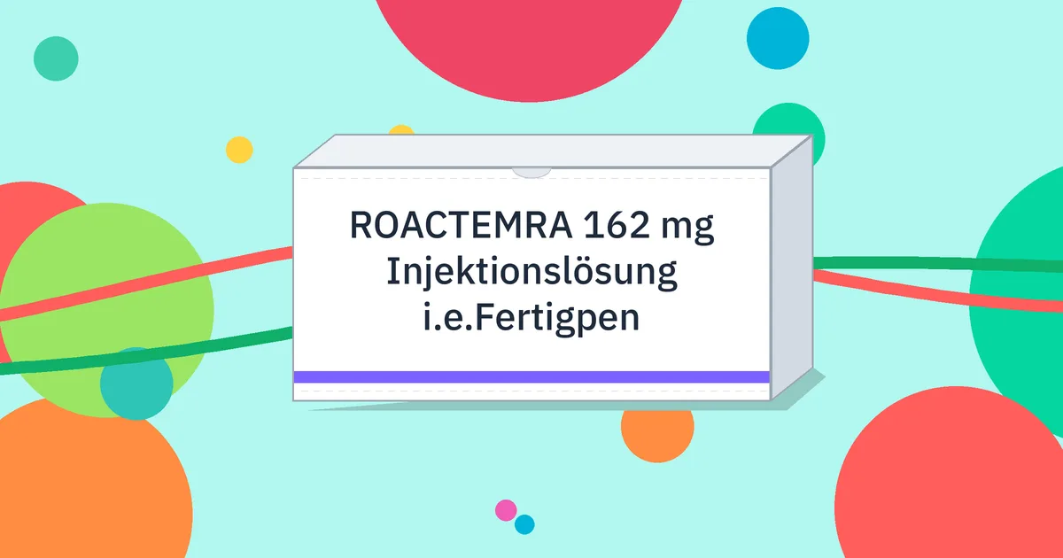 Symbolbild: Packung mit der Aufschrift ROACTEMRA 162 mg Injektionslösung i.e.Fertigpen (PZN 19667971) – Verfügbarkeit und Bezug in Apotheken in Frankfurt am Main