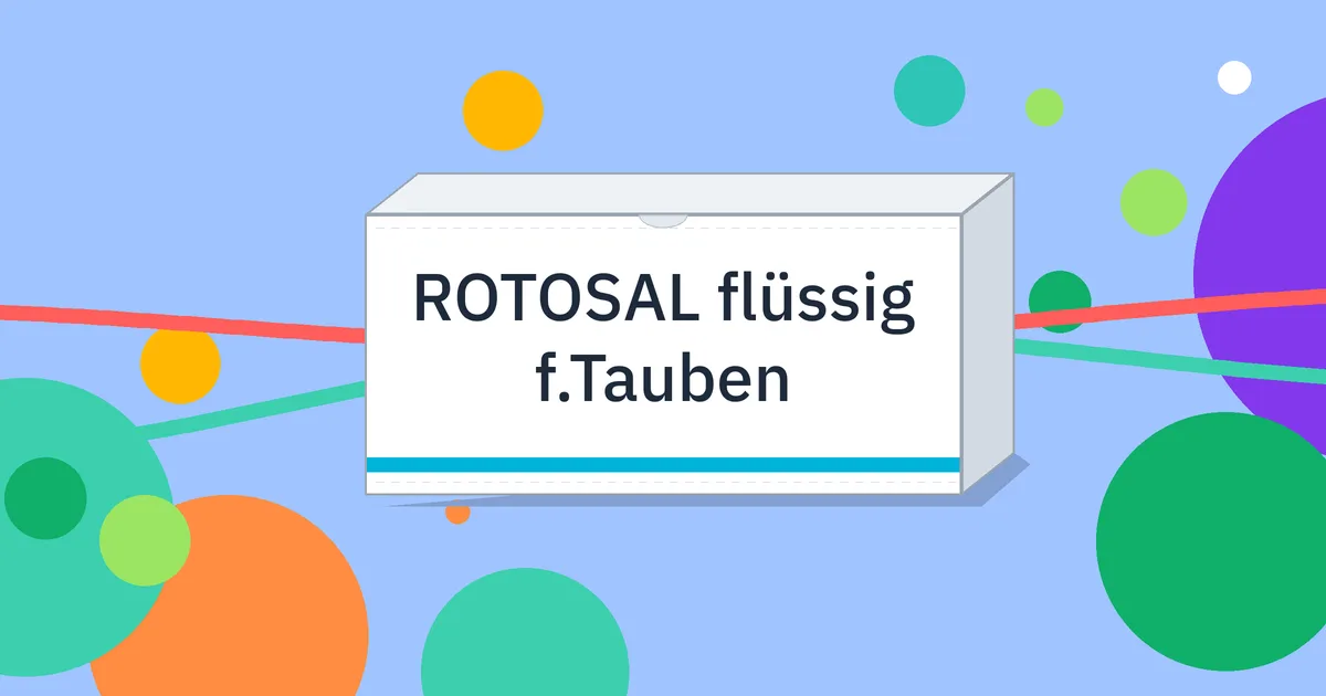 Symbolbild: Packung mit der Aufschrift ROTOSAL flüssig f.Tauben (PZN 11070920) – Verfügbarkeit und Bezug in Apotheken in Frankfurt am Main