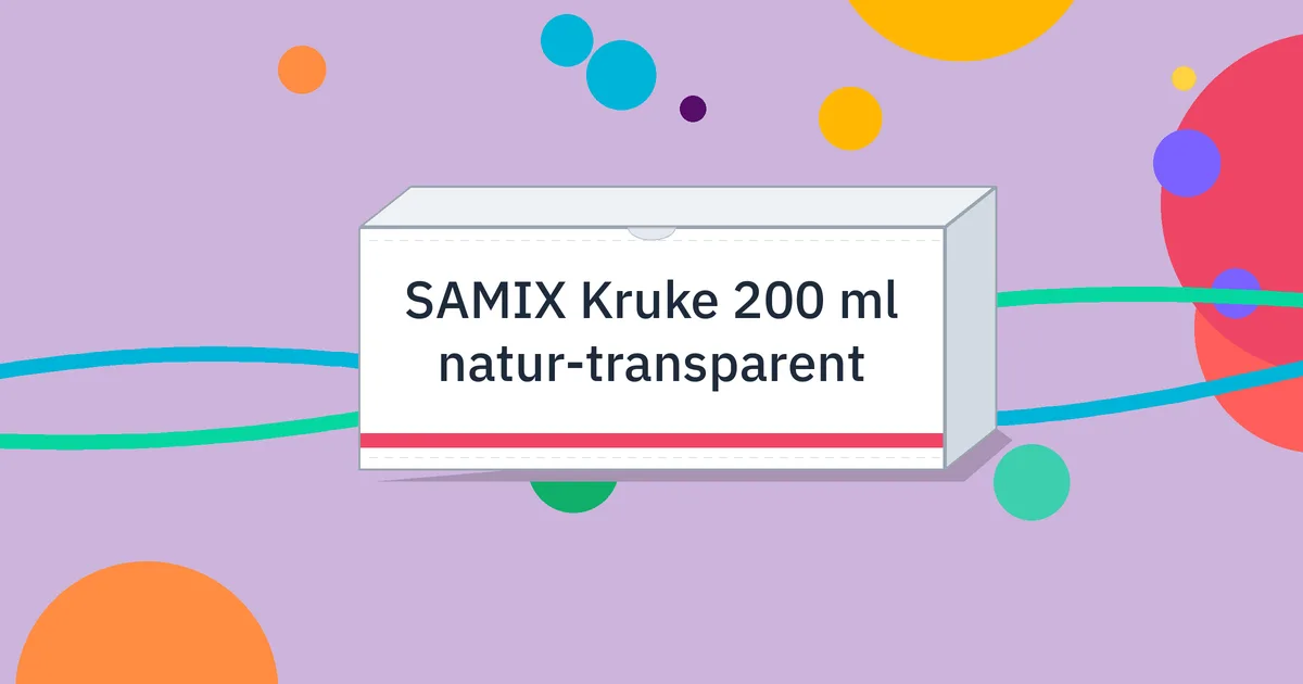 Symbolbild: Packung mit der Aufschrift SAMIX Kruke 200 ml natur-transparent (PZN 11480902) – Verfügbarkeit und Bezug in Apotheken in Frankfurt am Main